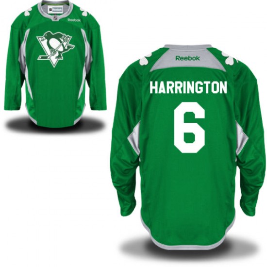 Scott Harrington Pittsburgh Penguins Reebok Authentic Green St. Patrick ...